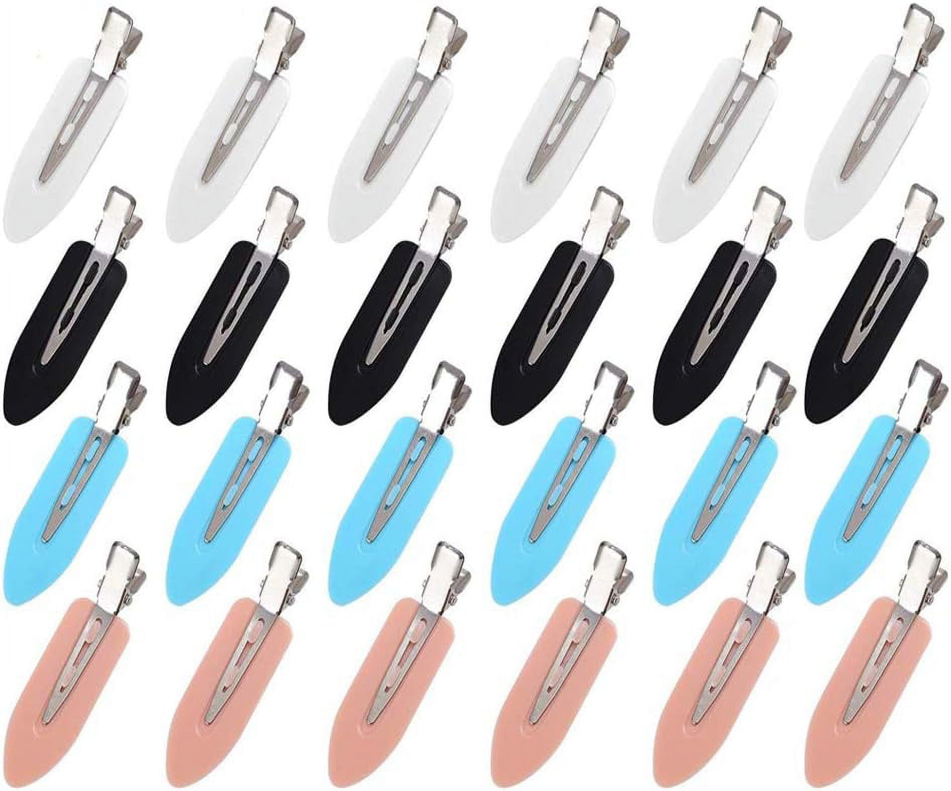 No Bend Hair Clips, 24 Pieces 4 Colors No Bend Seamless Hair Clips Side ...