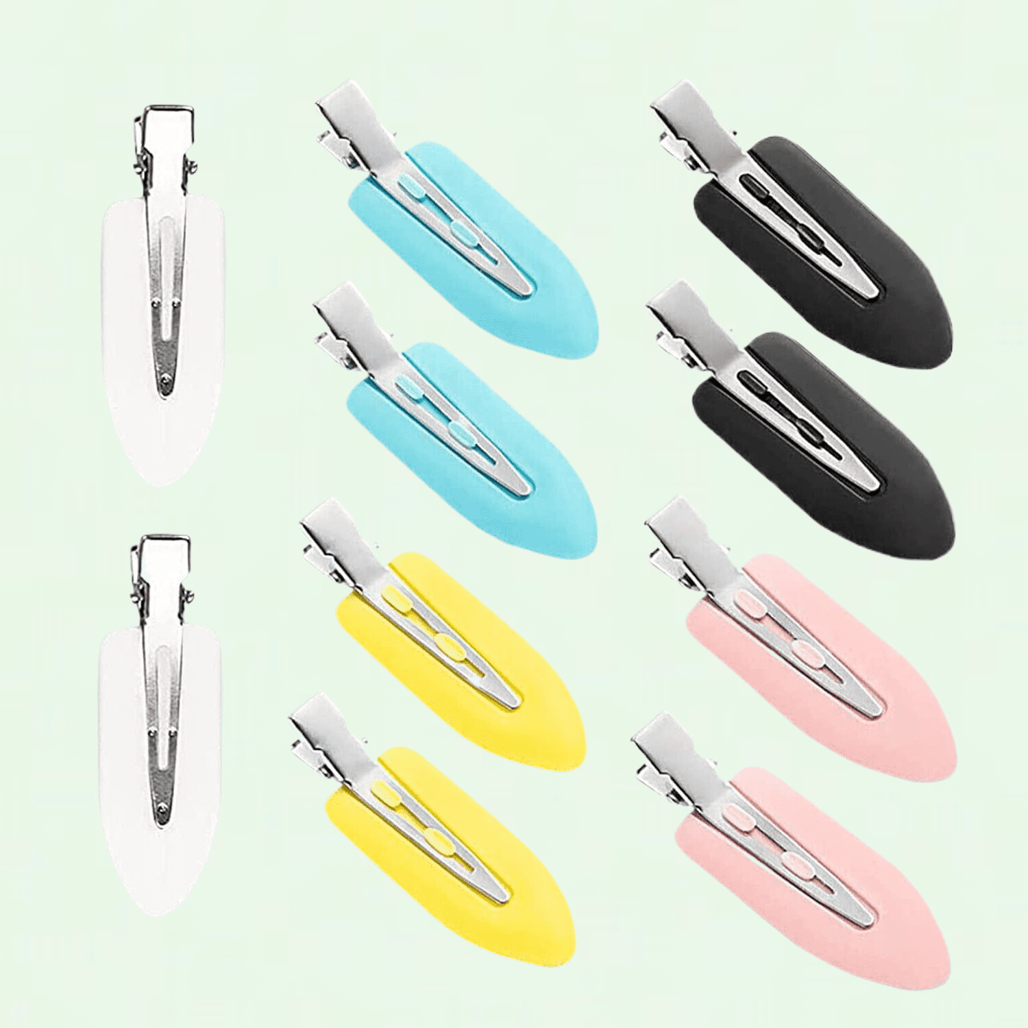 No Bend Hair Clips, No Crease Hair Clips for Makeup Application, Duck ...