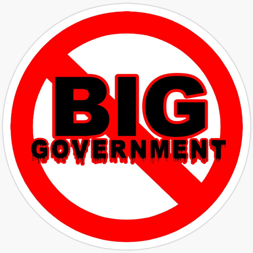 No Big Government Sticker Phone Decal Water Bottle Stickers Car Decals ...
