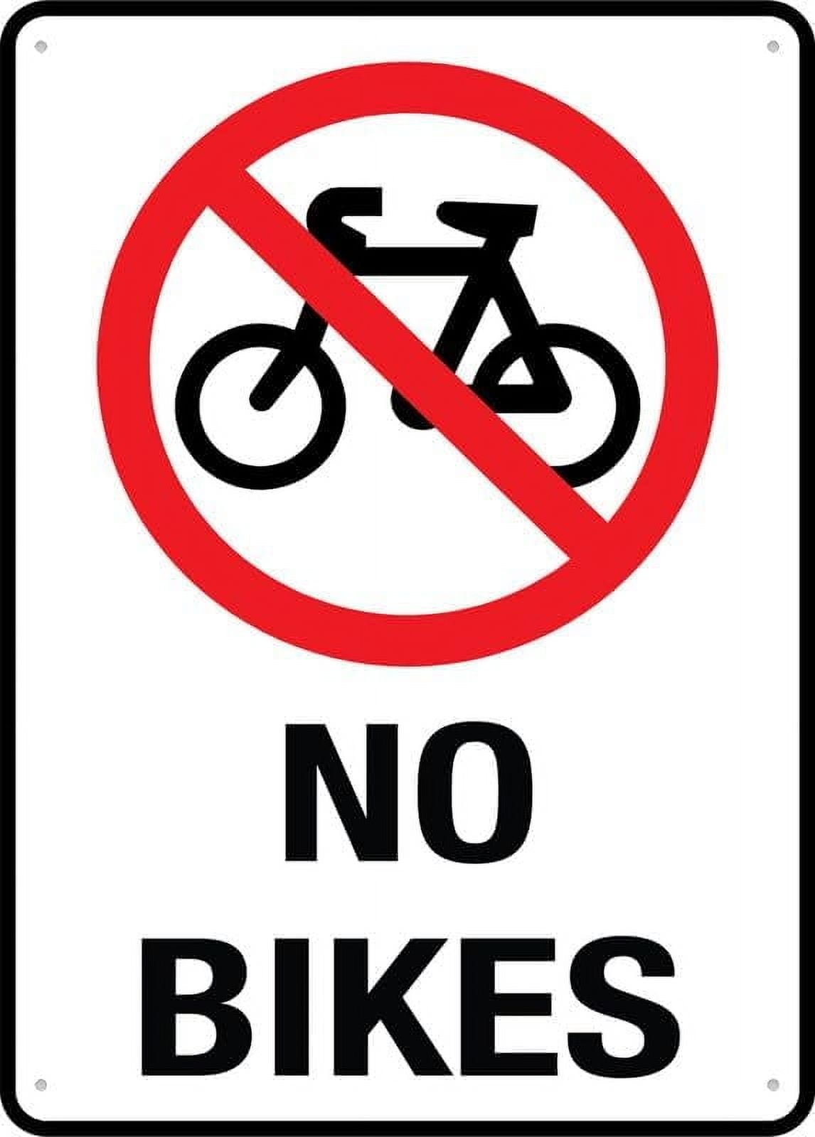 No Bikes Sign Signs Outdoor, Uv Printed Aluminum 12 X 8 In ...