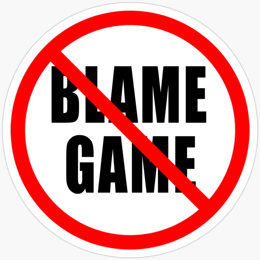No Blame Game Sticker Phone Decal Water Bottle Stickers Car Decals ...