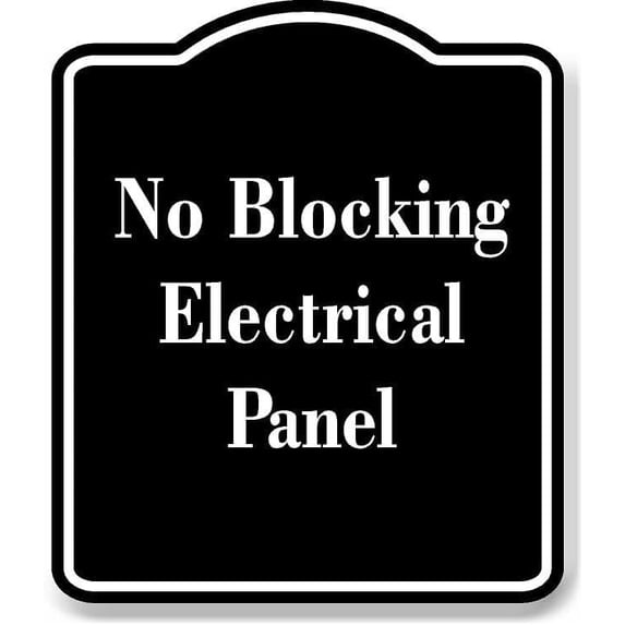 No Blocking Electrical Panel BLACK Aluminum Composite Sign 8.5''x10 ...