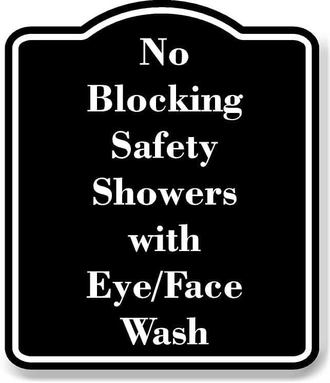 No Blocking Safety Showers with Eye-Face Wash BLACK Aluminum Composite ...