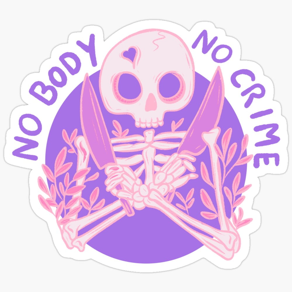 No Body No Crime Sticker Phone Decal Water Bottle Stickers Car Decals ...