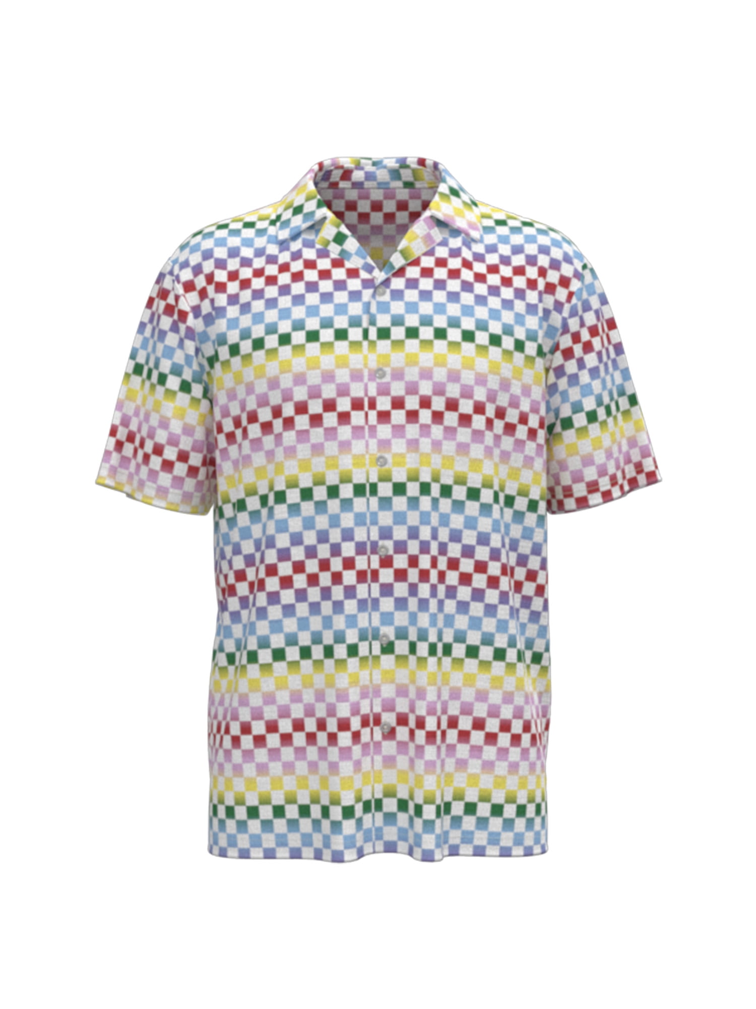 No Boundaries Easy Care Rayon, Pride Button-Down Rayon Shirt (Men's ...