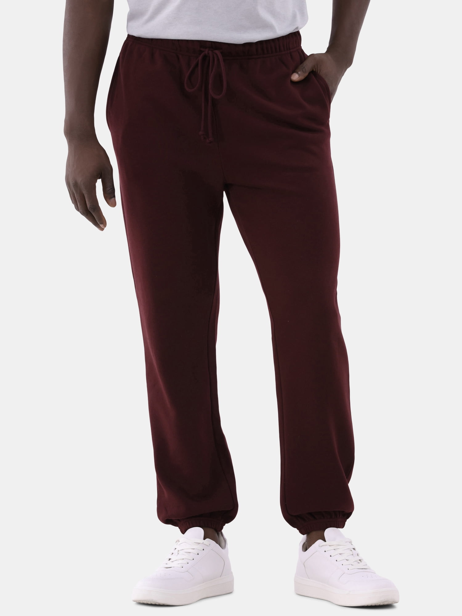 No Boundaries All Gender Soft Fleece Jogger Pants, 30" Inseam, Men's ...