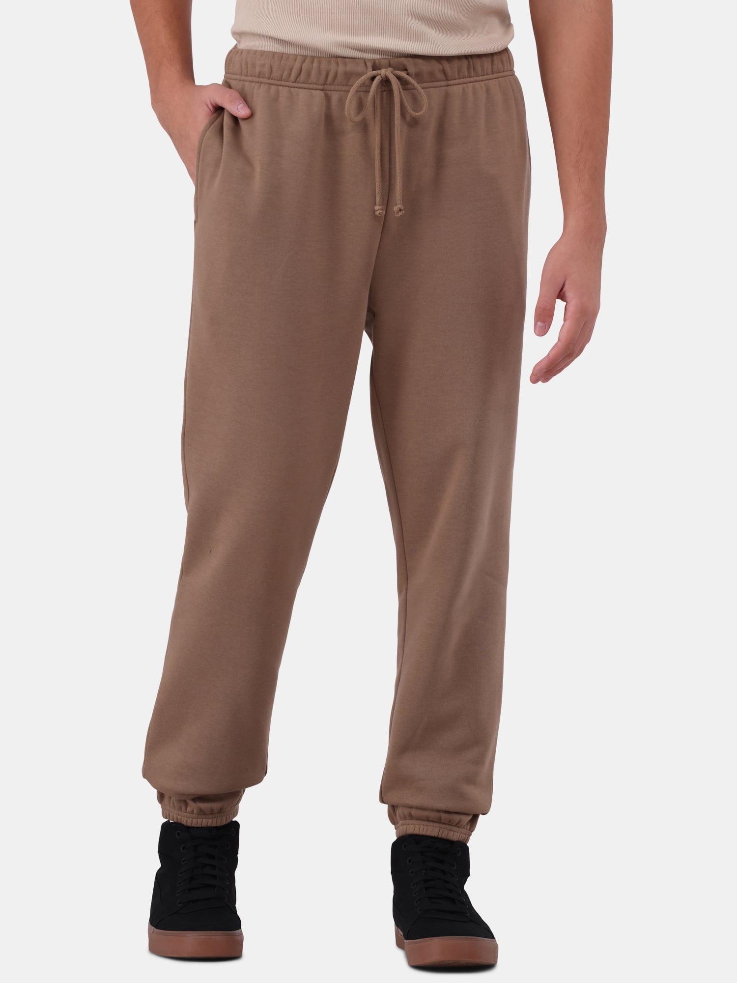 No Boundaries All Gender Soft Fleece Jogger Pants, 30" Inseam, Men's ...