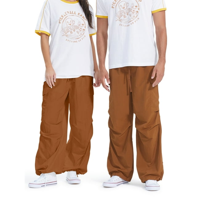 No Boundaries All Gender Cargo Parachute Pants, Baggy Fit, Men's Sizes ...