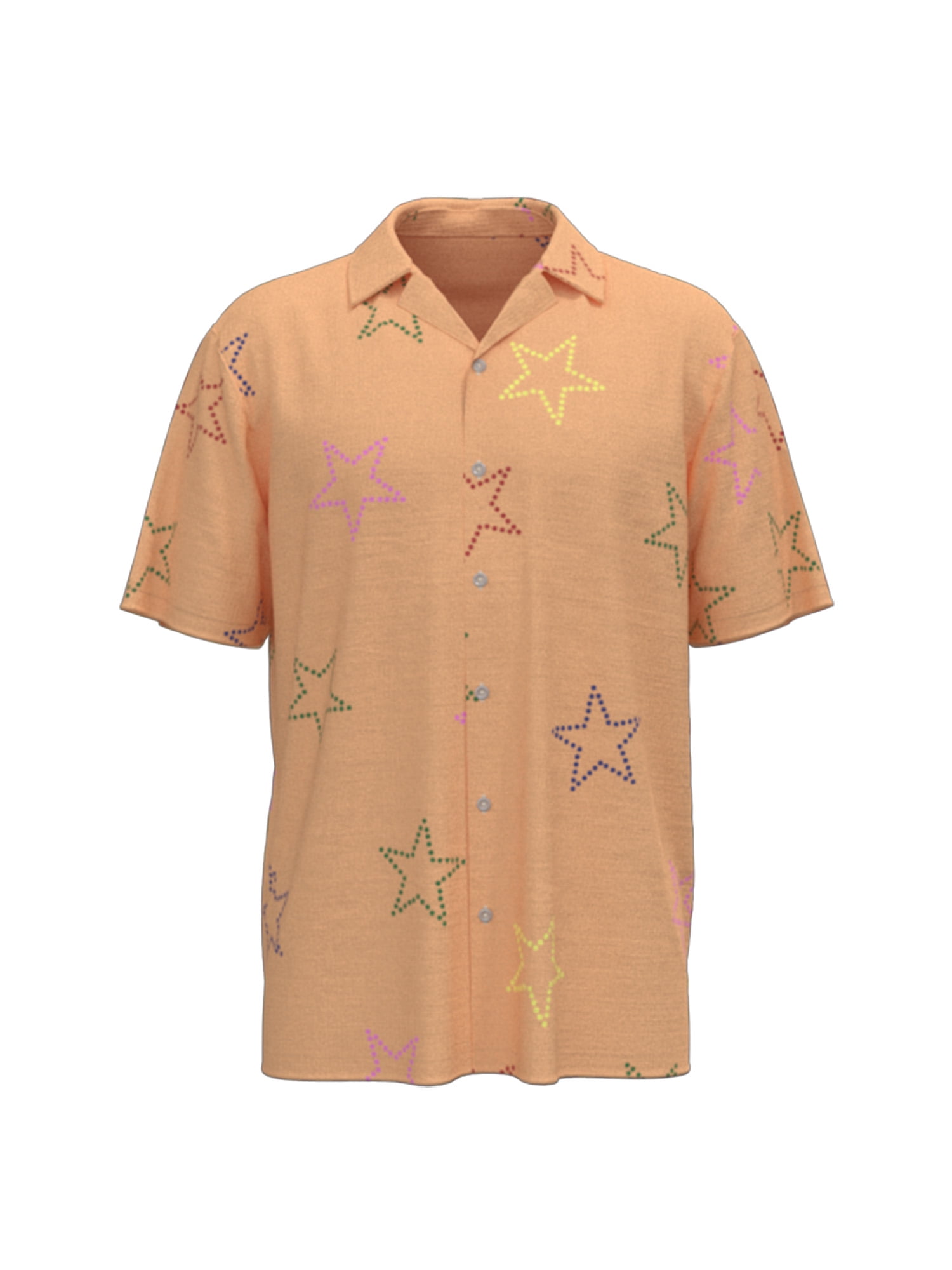 No Boundaries All Gender Pride Button-Down Rayon Shirt, Men's Sizes XS ...