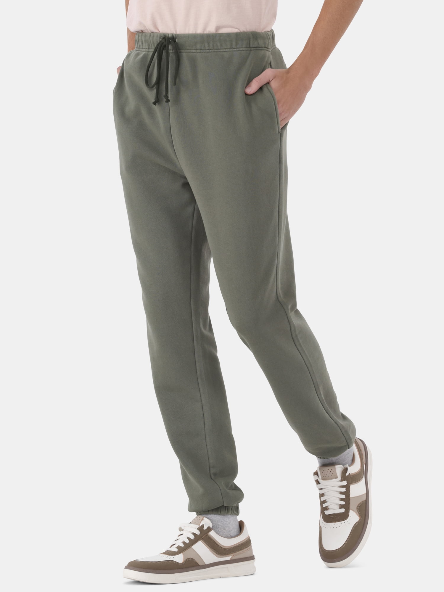 No Boundaries All Gender Soft Fleece Jogger Pants, 30" Inseam, Men's ...