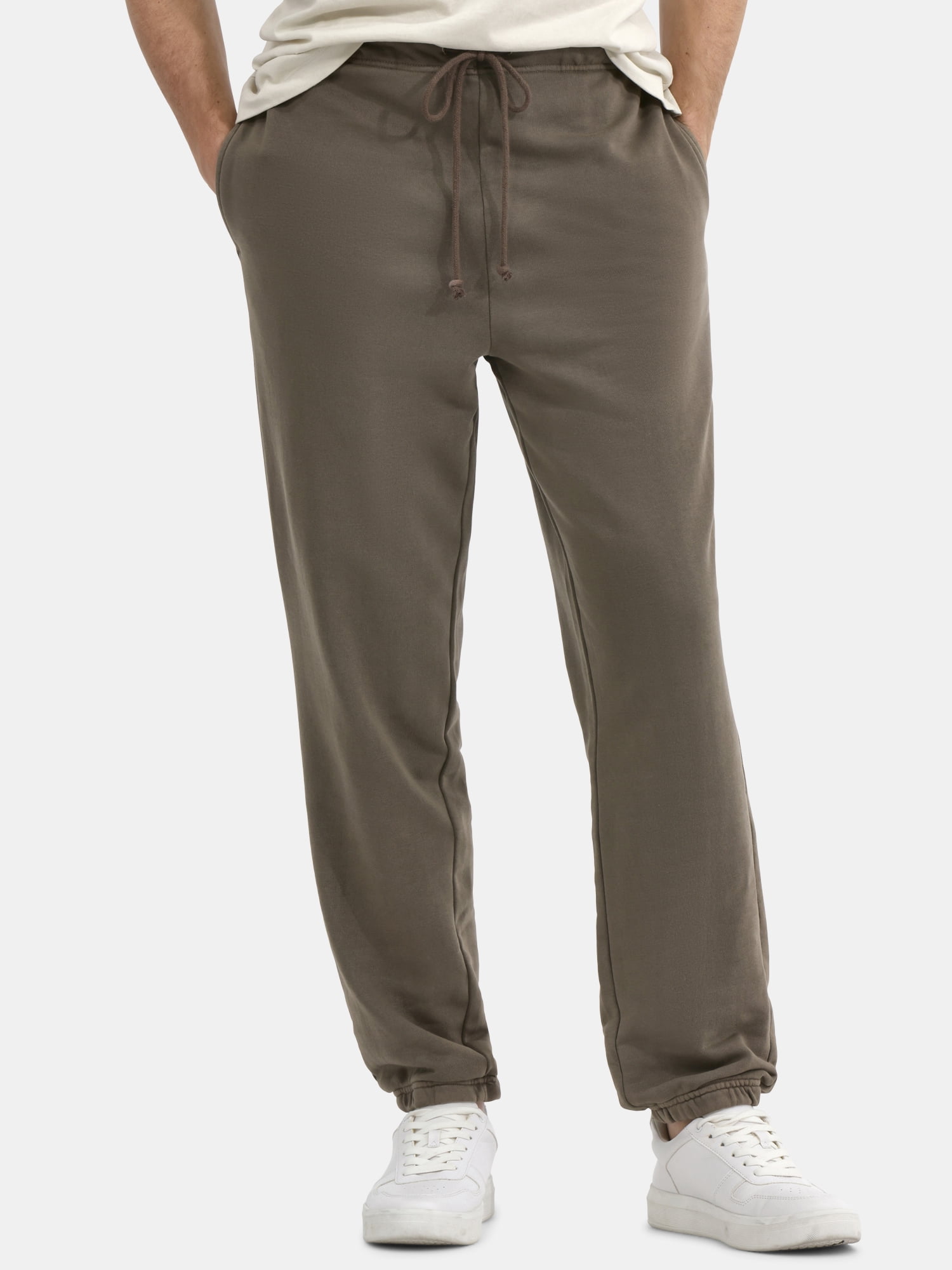 No Boundaries All Gender Soft Fleece Jogger Pants, 30" Inseam, Men's ...