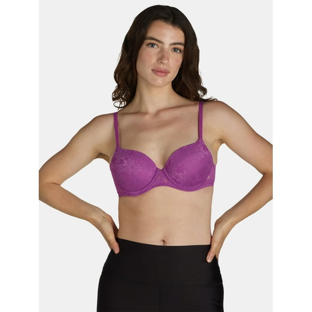 No Boundaries All Over Lace Push Up Bra with Sugarcup, Sizes 32B-40DD - Walmart Business Supplies