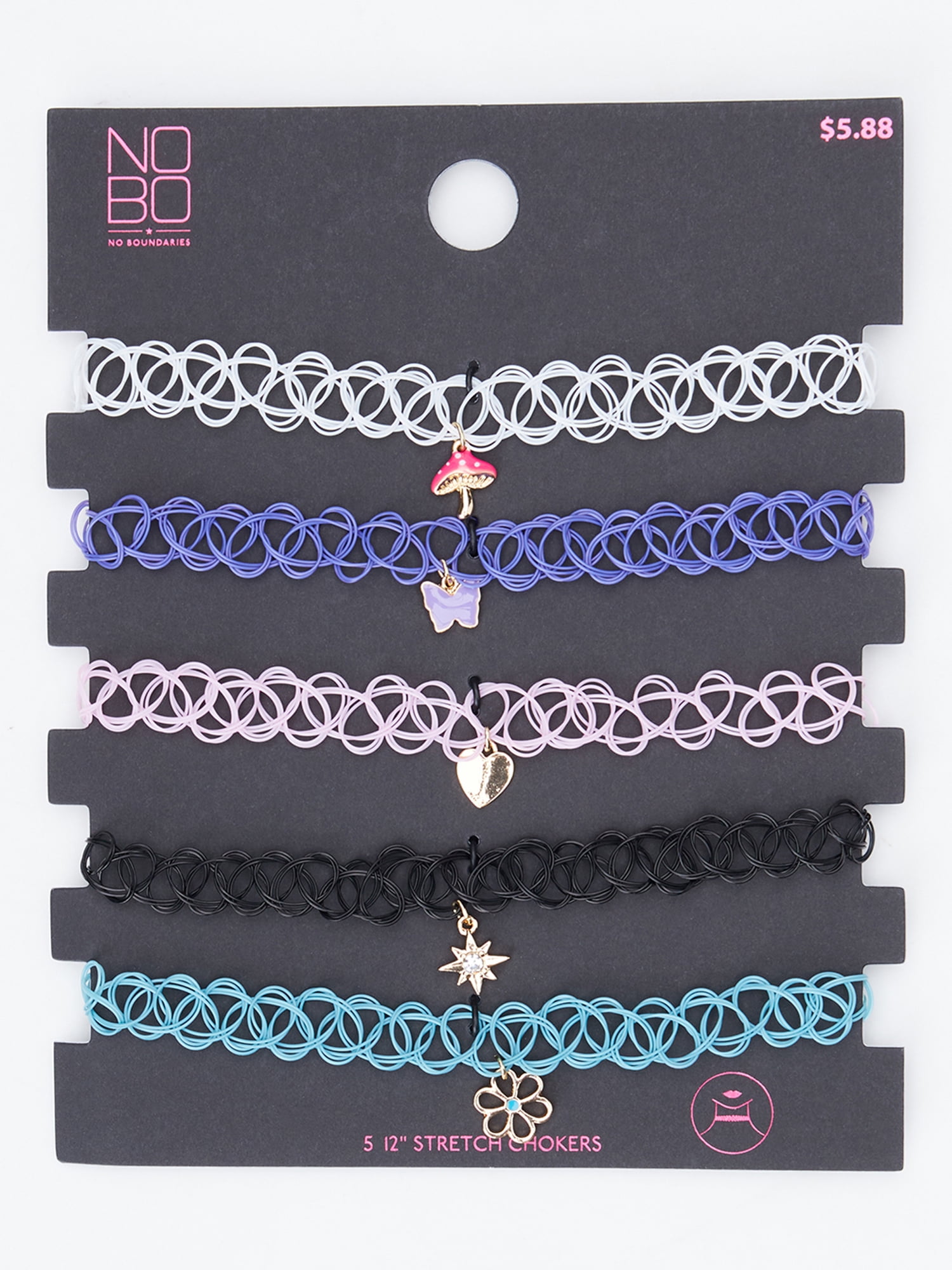 No Boundaries Assorted Icon Choker Set, 5-Pack - Walmart.com