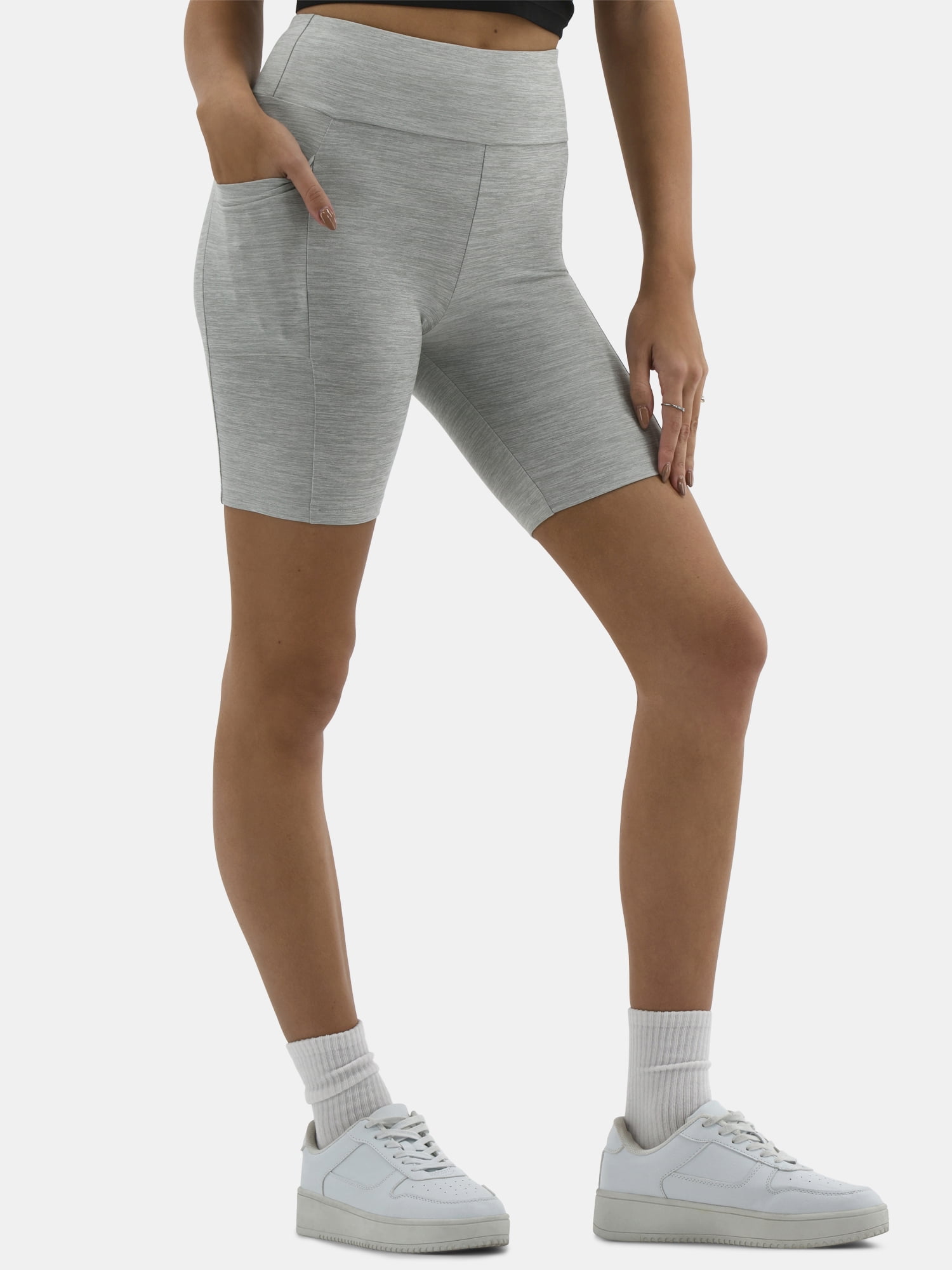 No Boundaries Bike Short With Cell Phone Pocket, Women's - Walmart ...