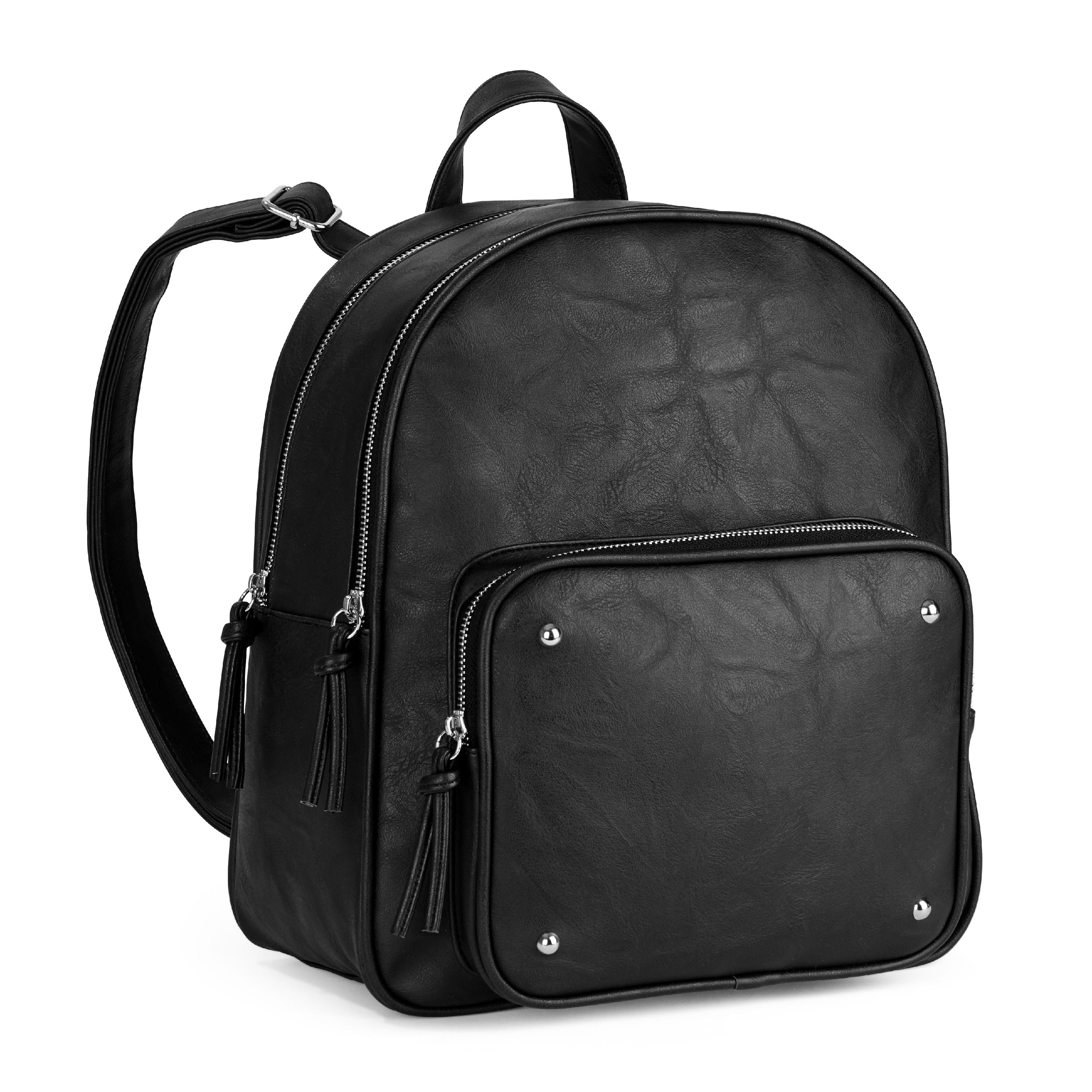 No Boundaries Black Double Compartment Handbag Backpack - Walmart.com