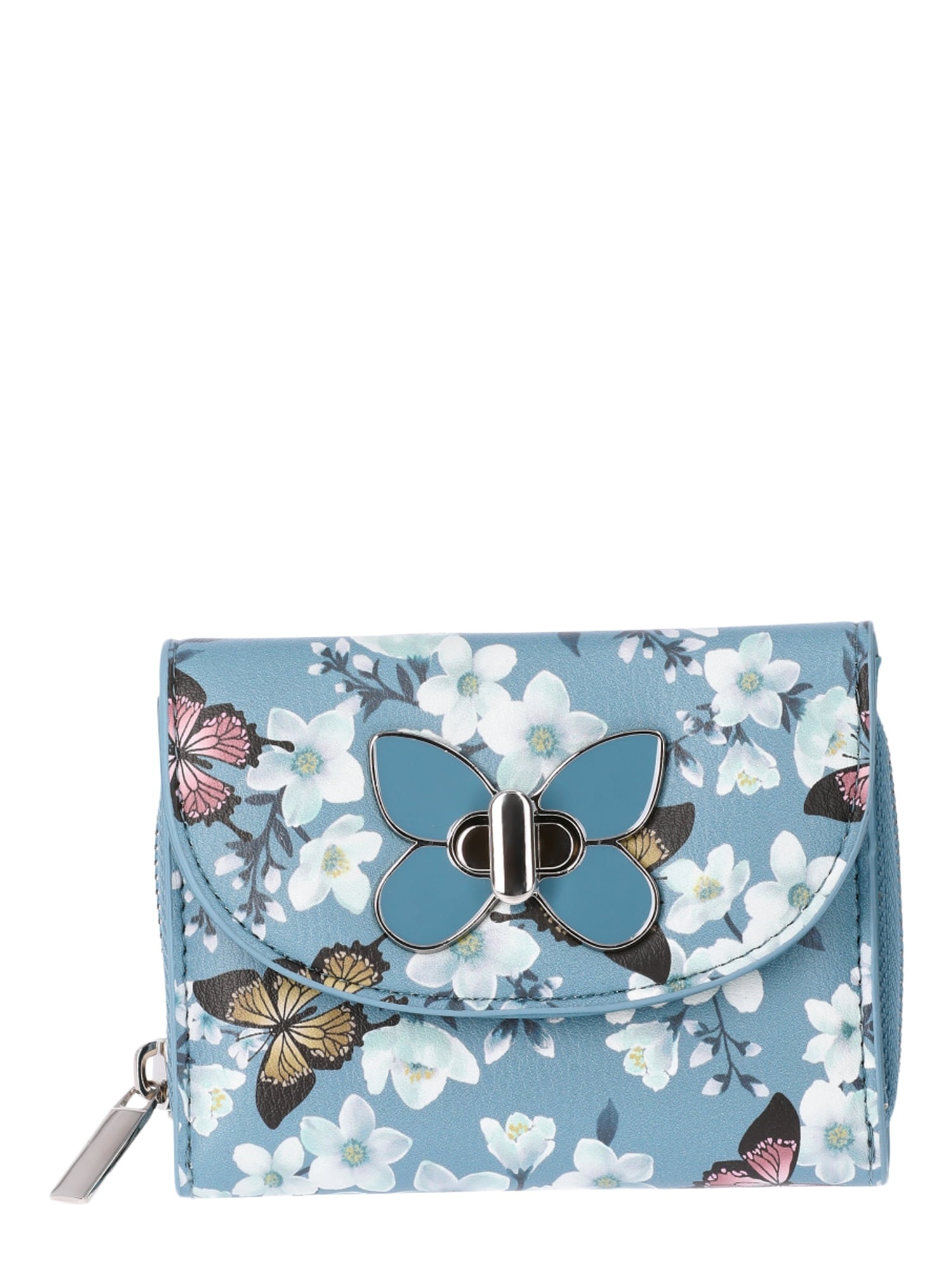 No Boundaries Butterfly Turnlock Wallet - women's Card Holder - Walmart.com
