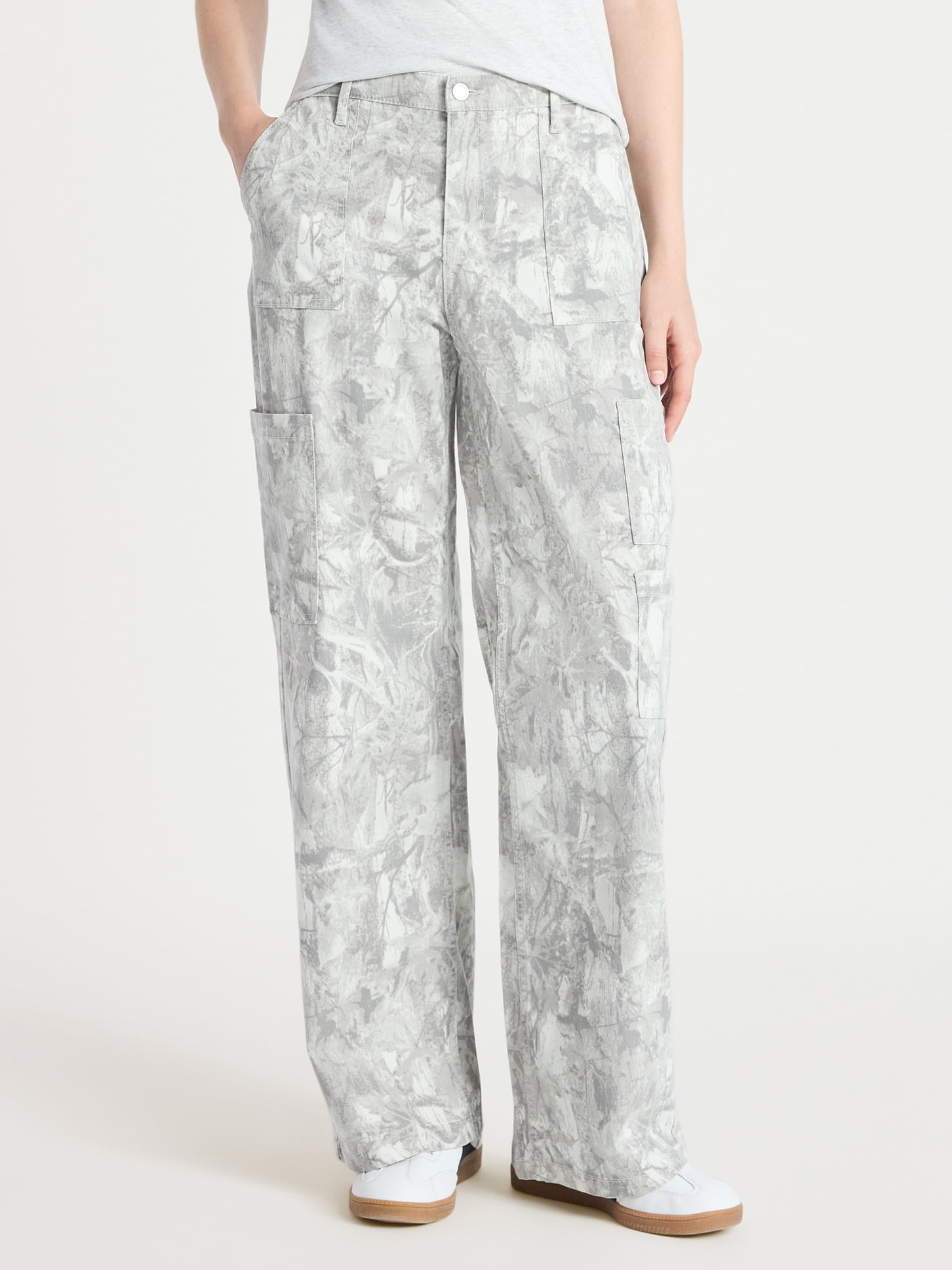 No Boundaries Cargo Wide Leg Jeans, 31.5" Inseam, Women's - Walmart.com