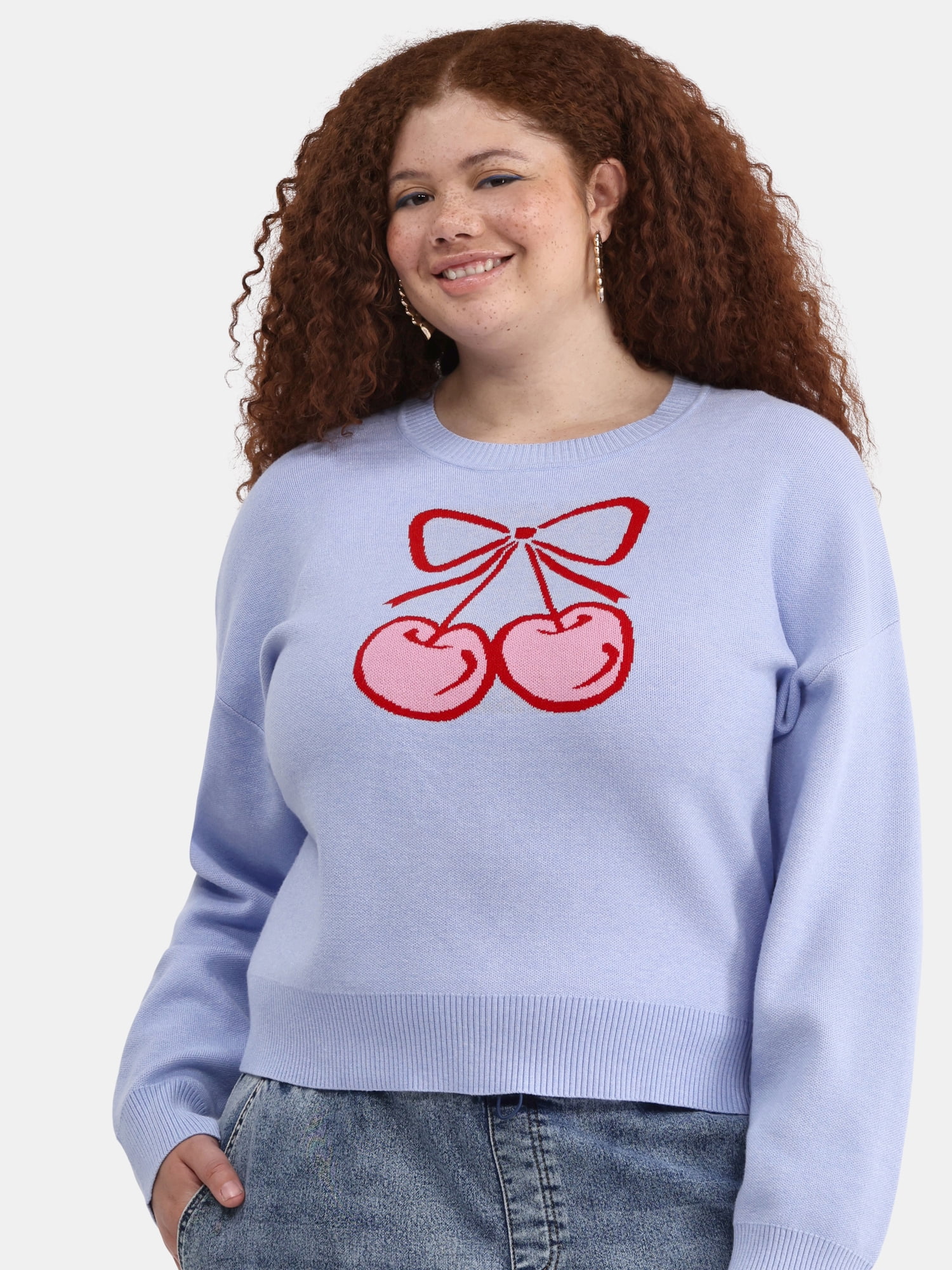 No Boundaries Conversational Pullover, Midweight, Women's Plus ...