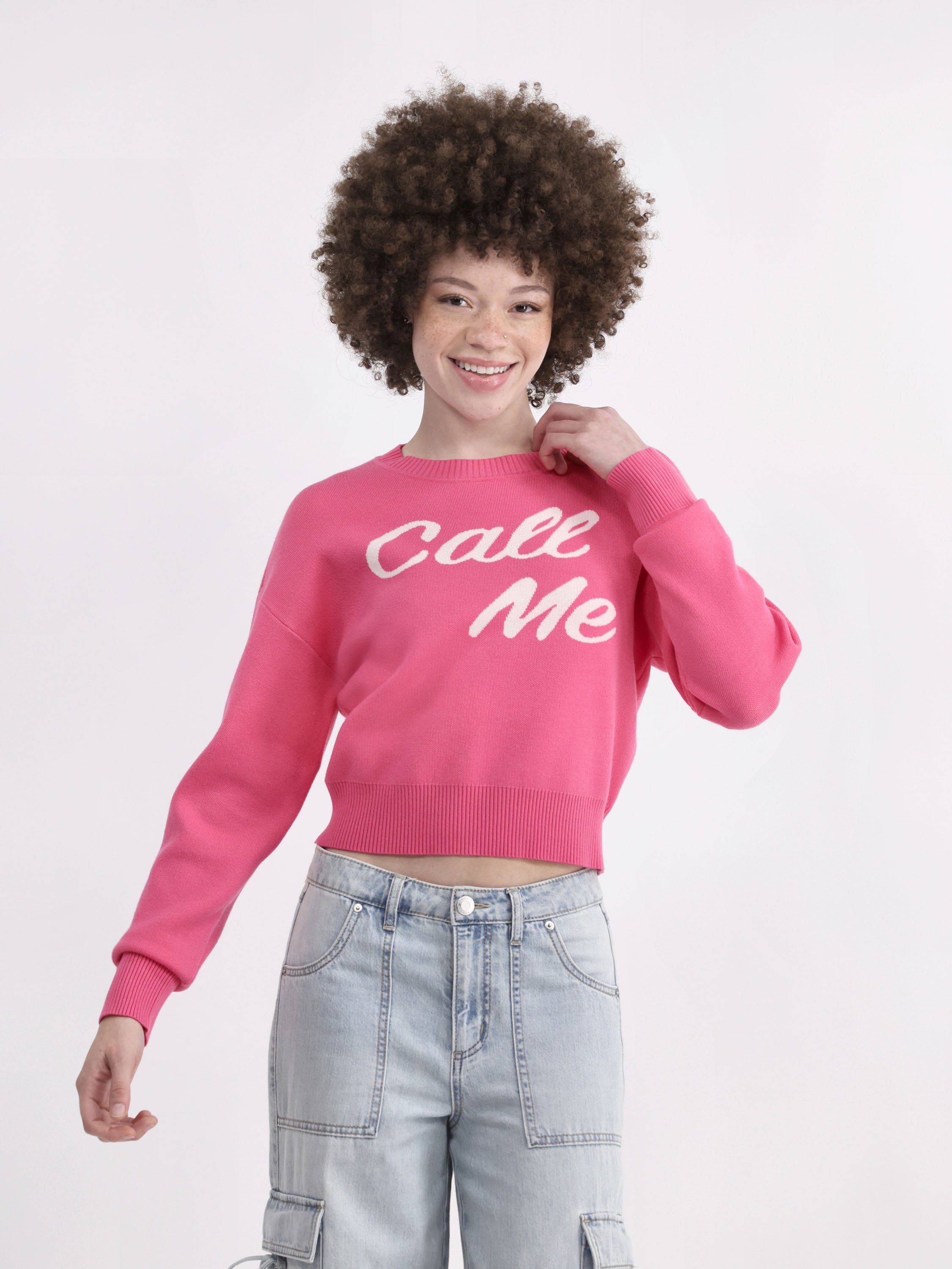 No Boundaries Conversational Pullover, Midweight, Women's Plus ...