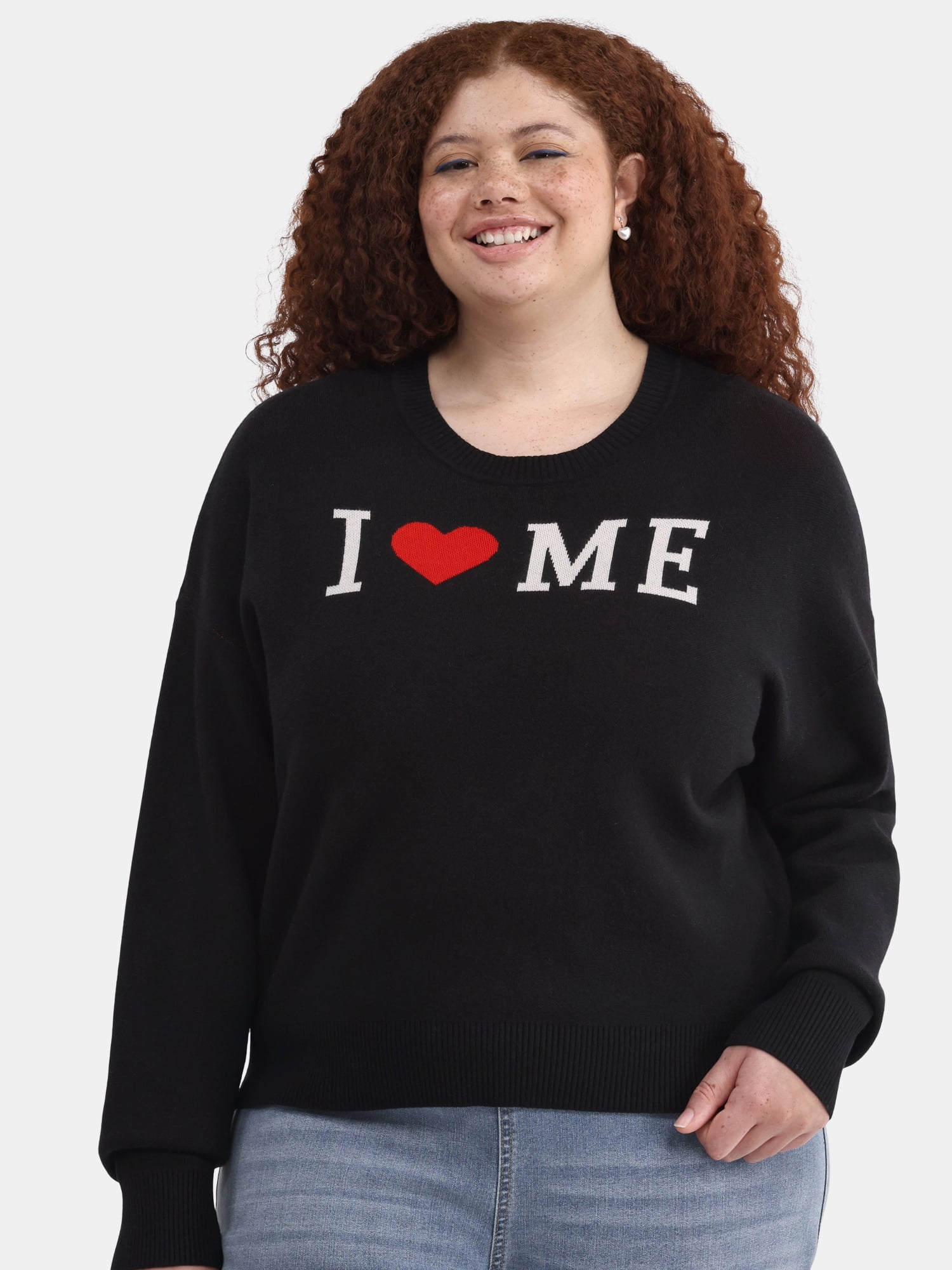 No Boundaries Conversational Pullover, Midweight, Women's Plus ...