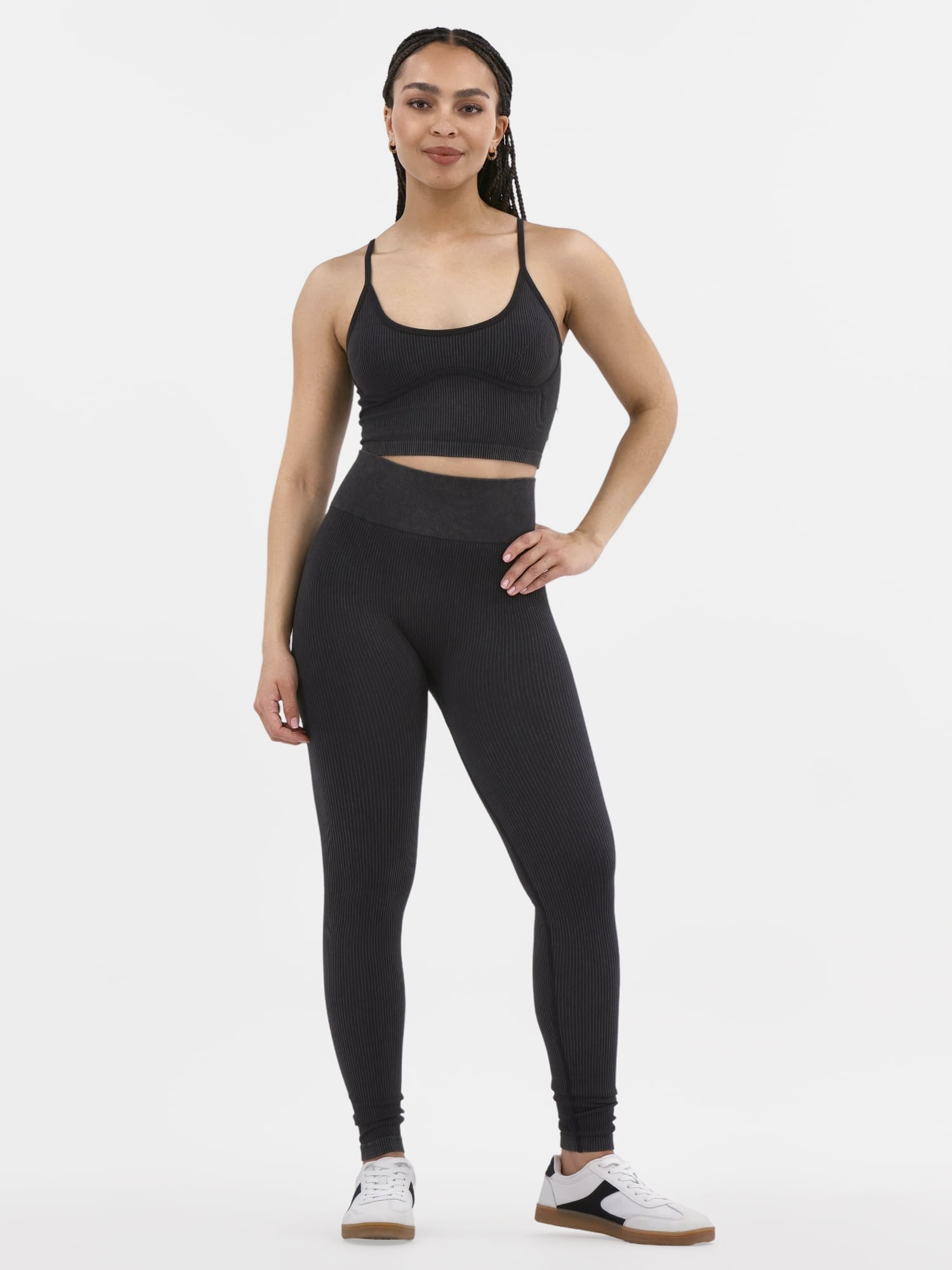 No Boundaries Active Corset Seamless Sports Bra and Leggings Set, 2-Piece, Women's - Walmart.com