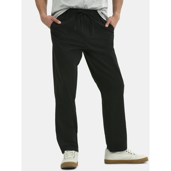 No Boundaries Men's & Big Men's Cotton Slub Pants, 31'' Inseam, Sizes ...