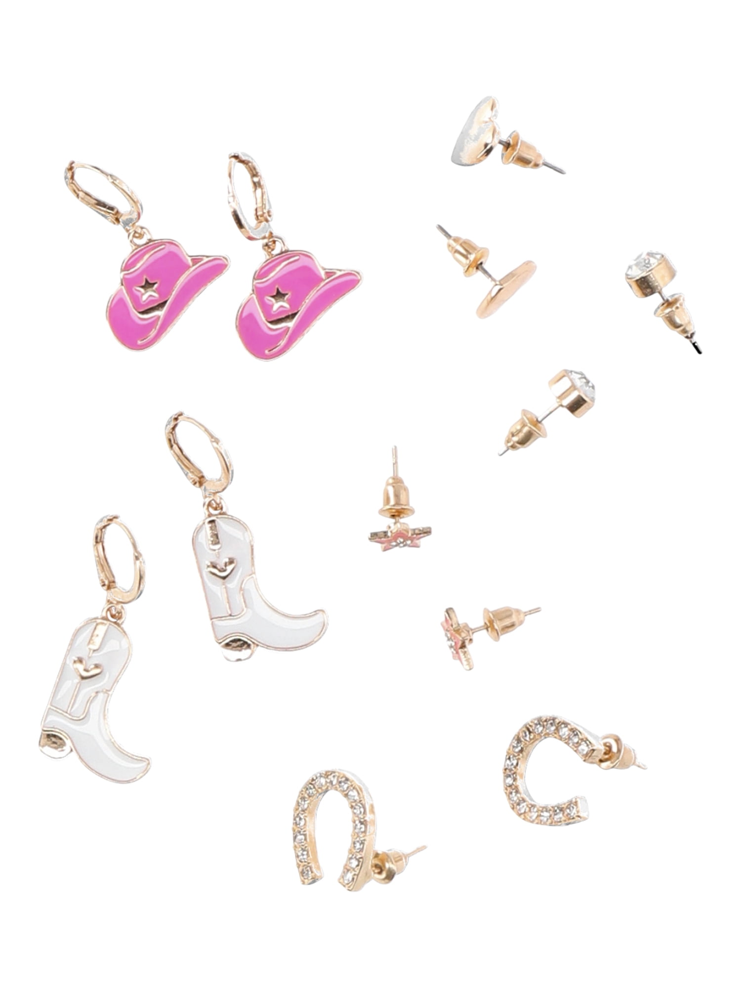 No Boundaries Cowgirl Chic Earrings Set, 6-Pack Women Western-Themed ...