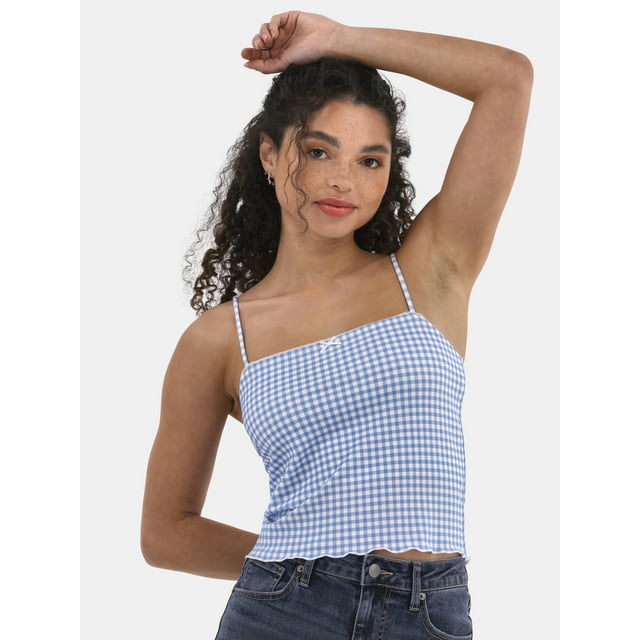 No Boundaries Cropped Cami with Bow, Women's - Walmart.com