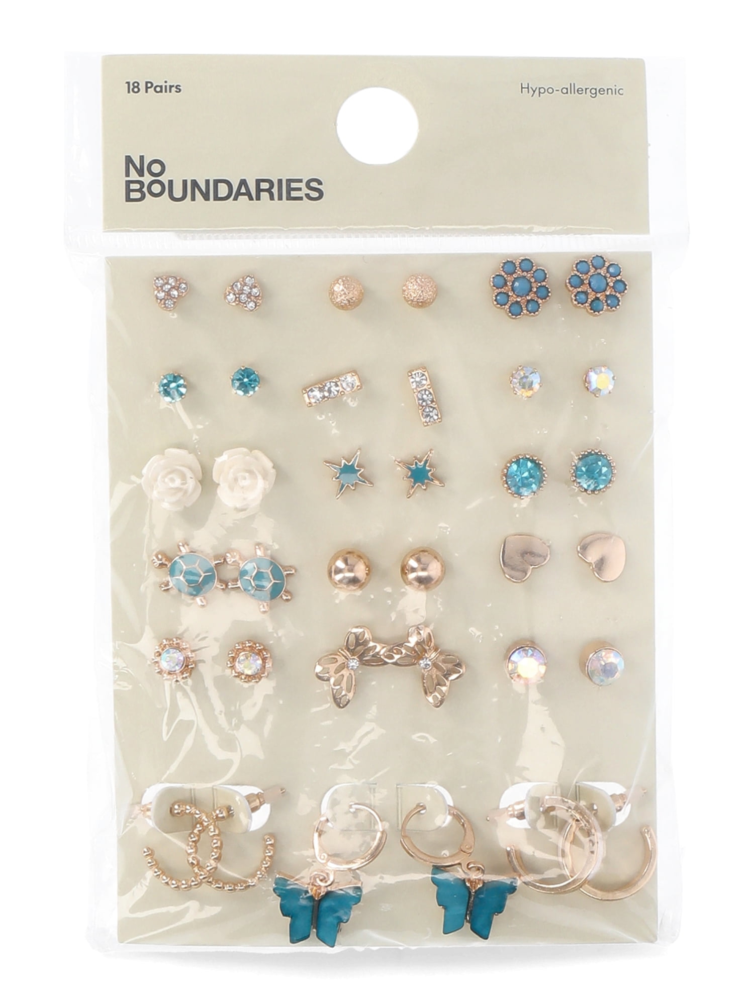No Boundaries 18-Pair Cubic Zirconia Earrings Set Women’s ...