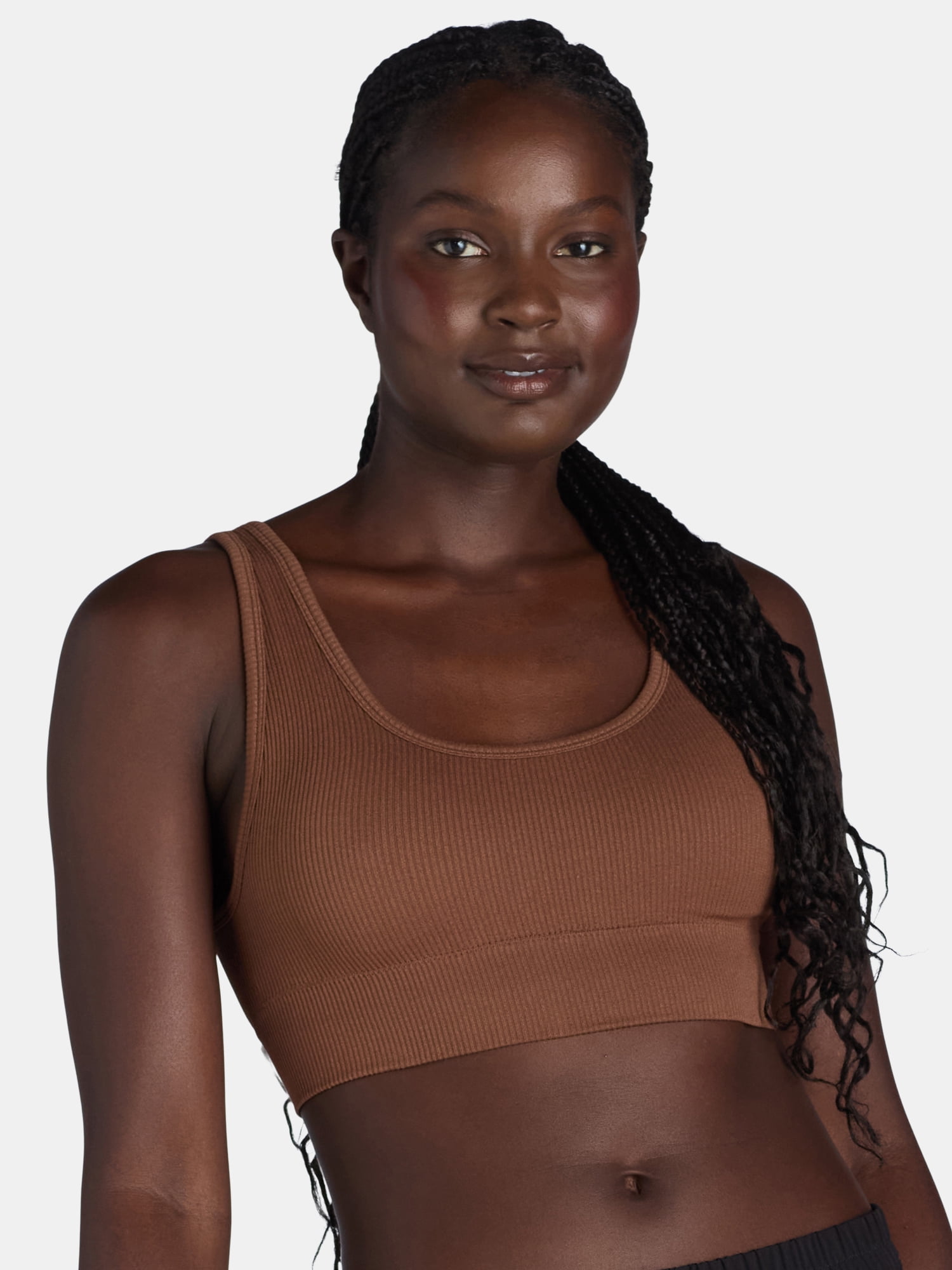 No Boundaries Double Scoop Seamless Bra, Women’s and Women’s Plus ...