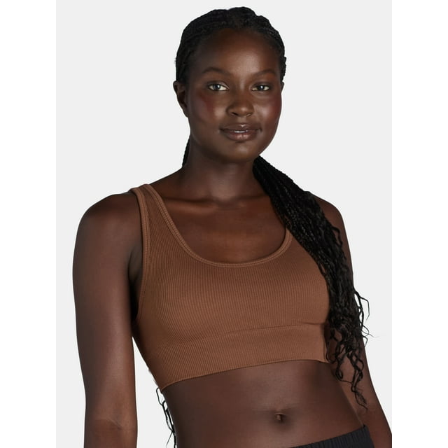 No Boundaries Double Scoop Seamless Bra, Women’s and Women’s Plus ...