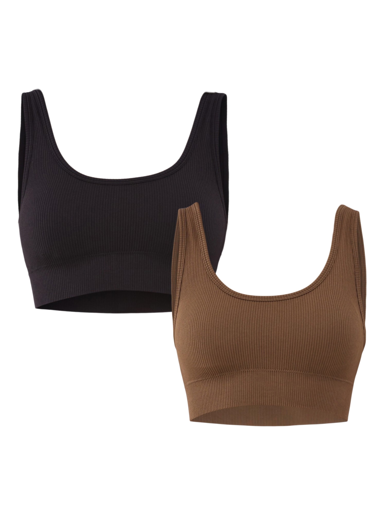 No Boundaries Double Scoop Seamless Bra 2-Pack, Women’s Sizes XS-3XL ...