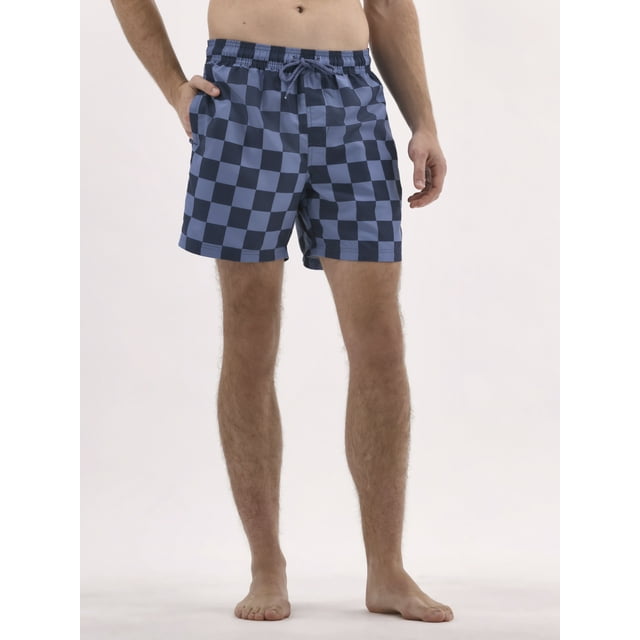 No Boundaries Men's & Big Men's Elastic Waist Swim Trunks, 6" Inseam ...
