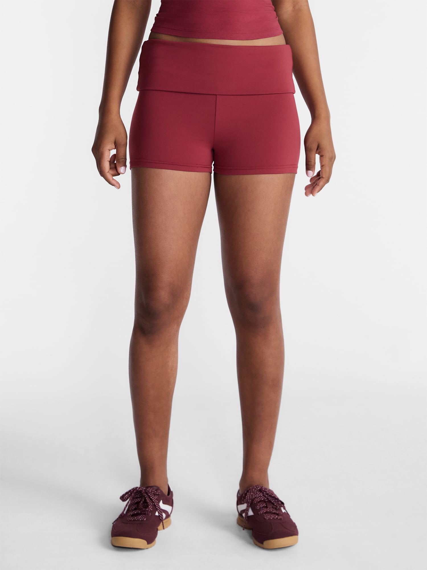 No Boundaries Foldover Shorts, 2.25" Inseam, Women's XXS-XXL - Walmart.com