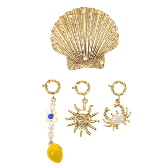 No Boundaries Goldtone Charm Set, 4 Pieces Bohemian Summer Accessories ...