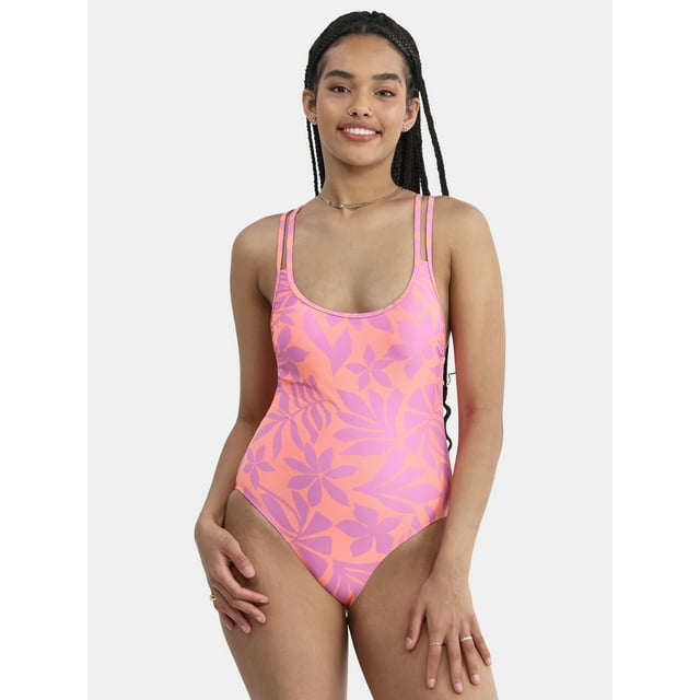 No Boundaries High Leg One Piece Swimsuit, Women's - Walmart.com