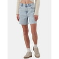 No Boundaries High-Rise Cutoff Jorts, 6” Inseam, Women's - Walmart.com
