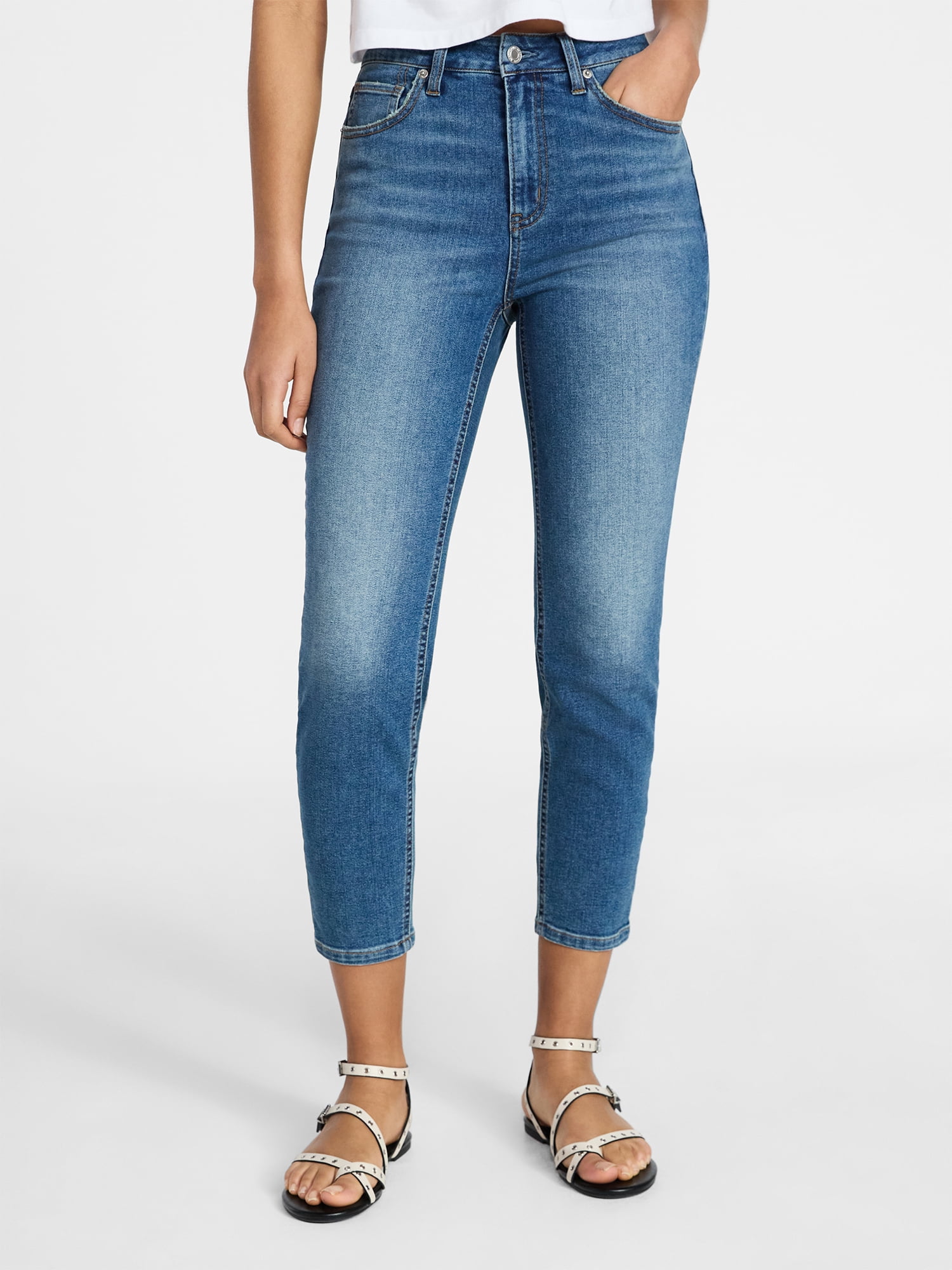 No Boundaries Women's High Rise Skinny Jeans 28.5-inch Inseam Stretch ...