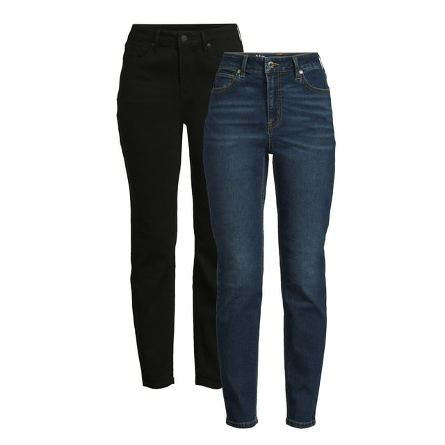 No Boundaries High Rise Skinny Jeans, 28.5” Inseam, 1 or 2-Pack, Women ...
