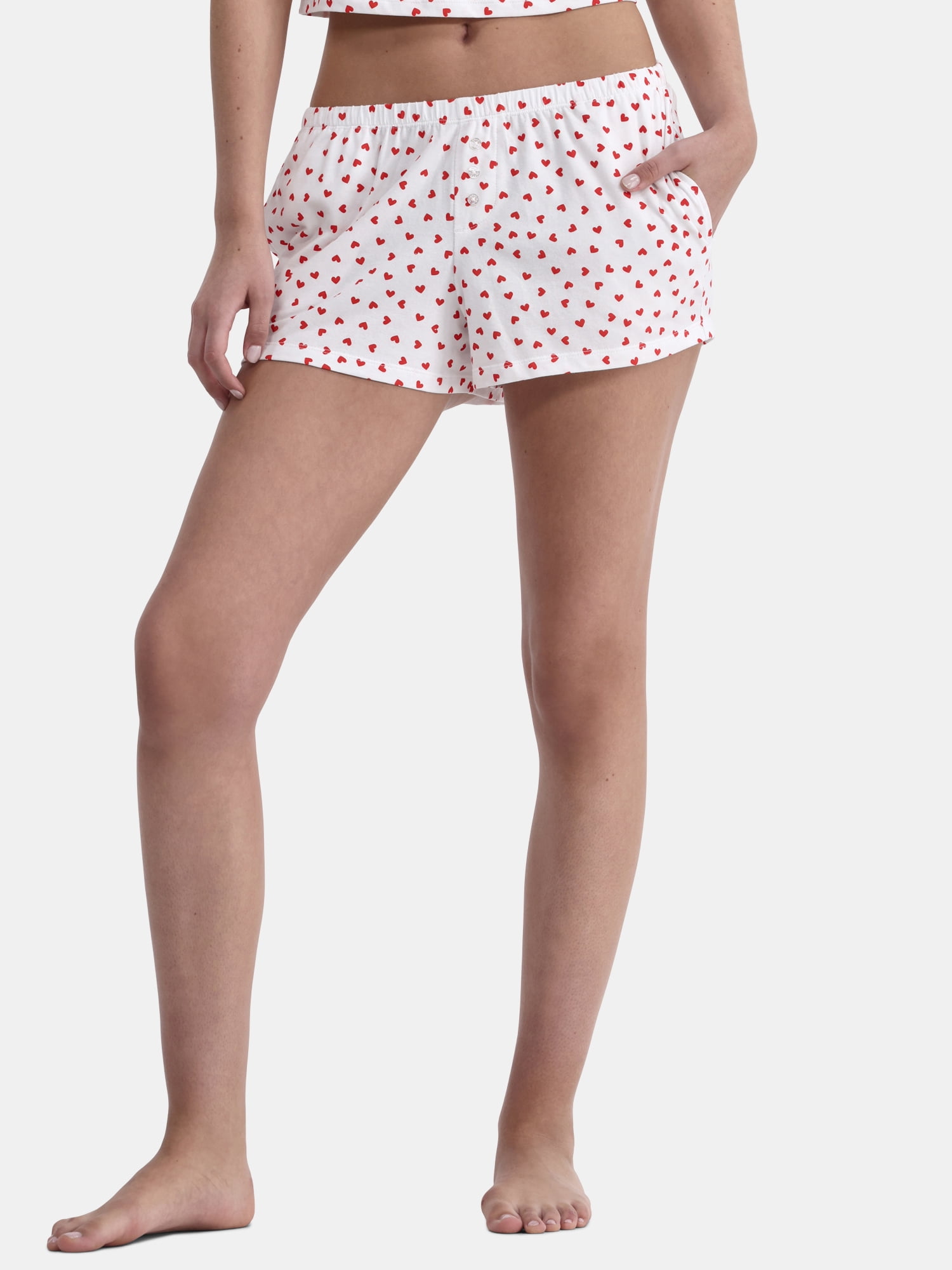 No Boundaries Jersey Sleep Shorts, 2.25'' Inseam, Women’s and Women’s Plus - Walmart.com