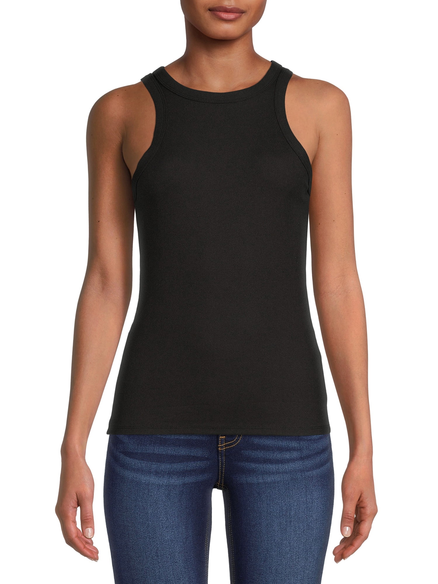 No Boundaries Junior's High Neck Tank Top - Walmart.com