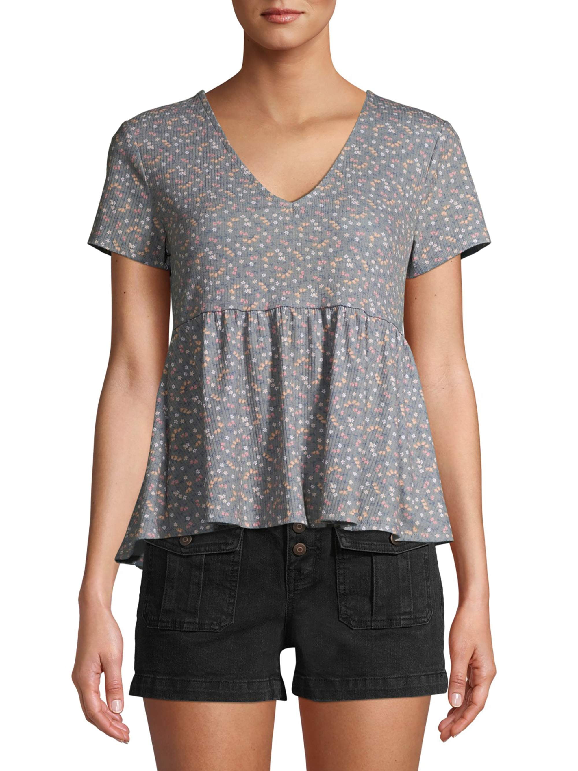 No Boundaries Juniors' Baby Doll Tee - Walmart.com