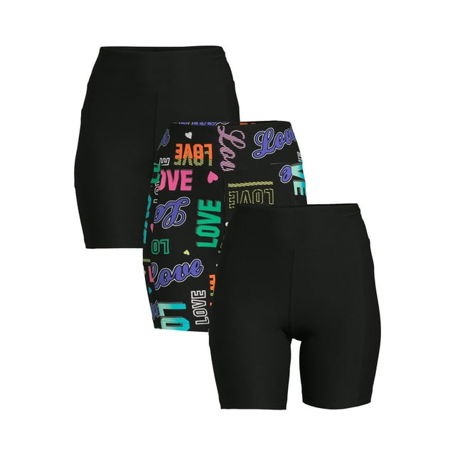 No Boundaries Juniors Bike Shorts, 3-Pack, Sizes XS-XXXL - Walmart.com