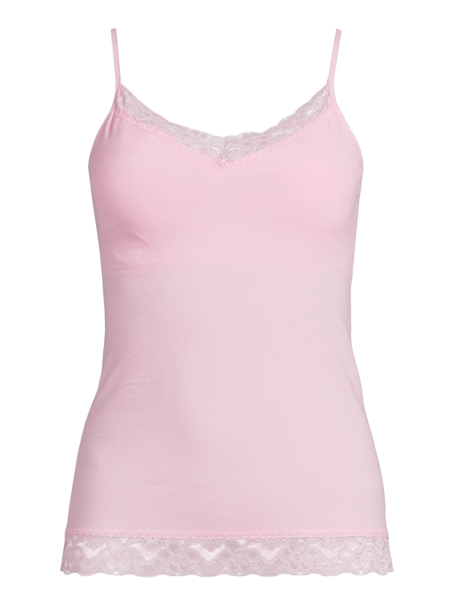 No Boundaries Juniors Cami with Lace Trim, 2-Pack, Sizes XS-3XL ...