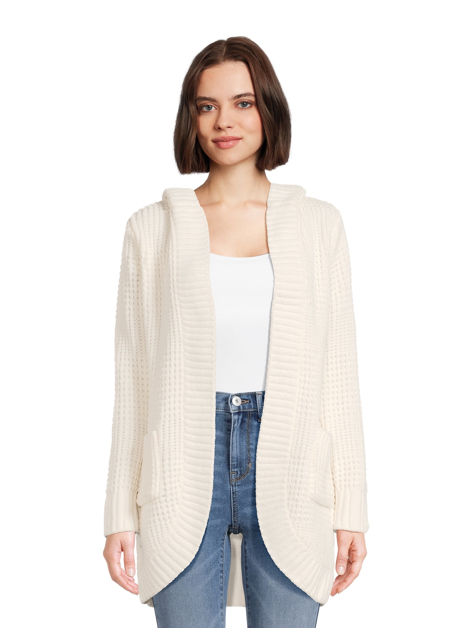 No Boundaries Juniors Chenille Cocoon Cardigan, Sizes XS-XXXL - Walmart.com