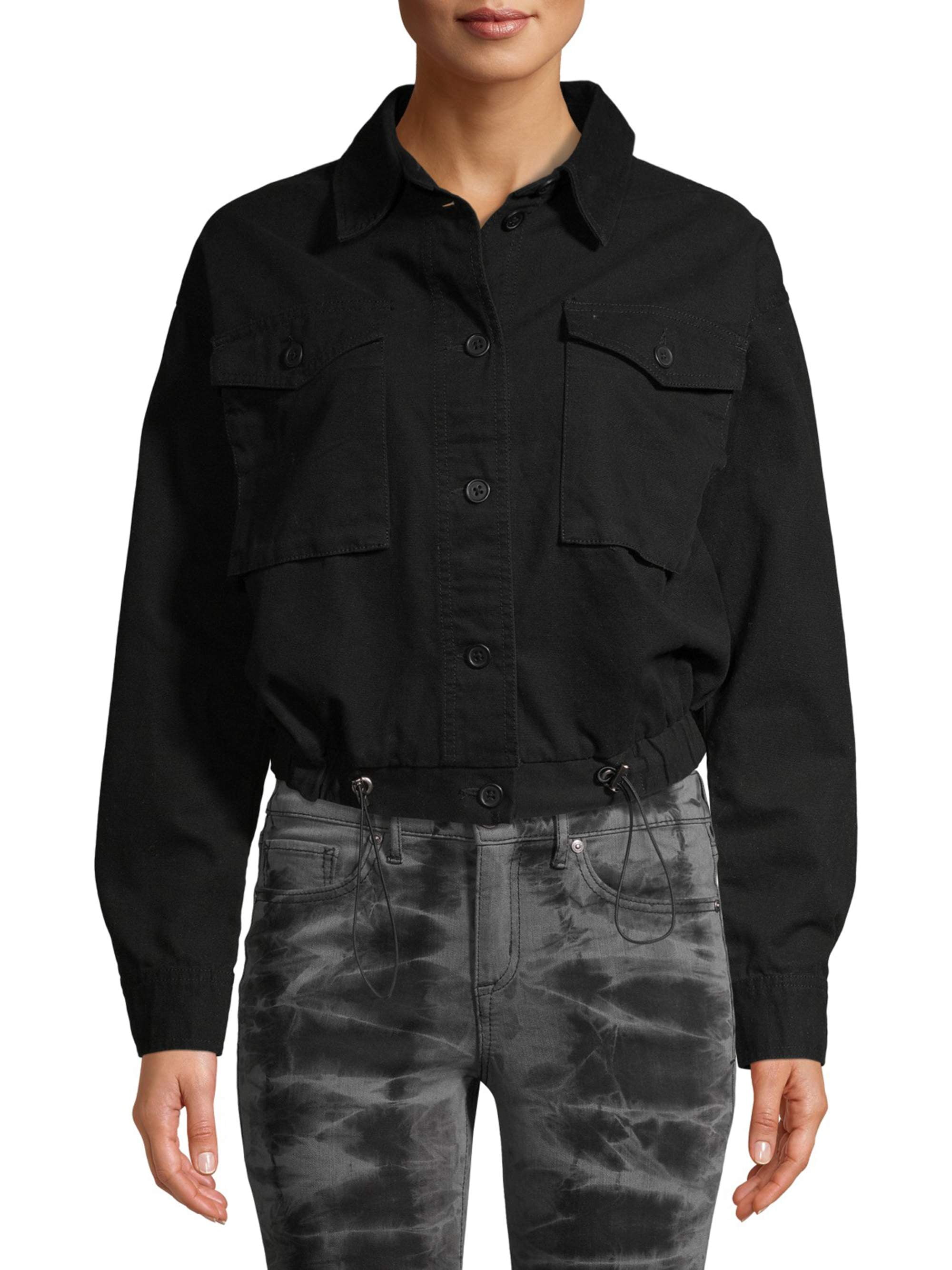 No Boundaries Juniors' Cinched Utility Jacket - Walmart.com