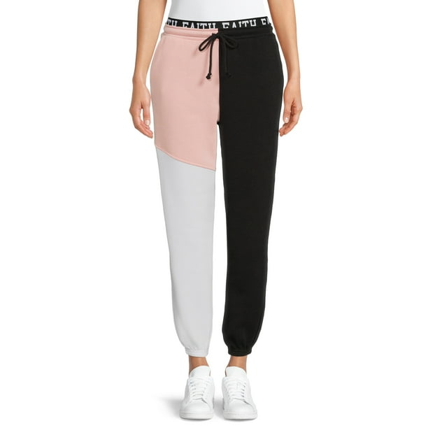 No Boundaries Juniors’ Colorblocked Jogger Pants - Walmart Business ...