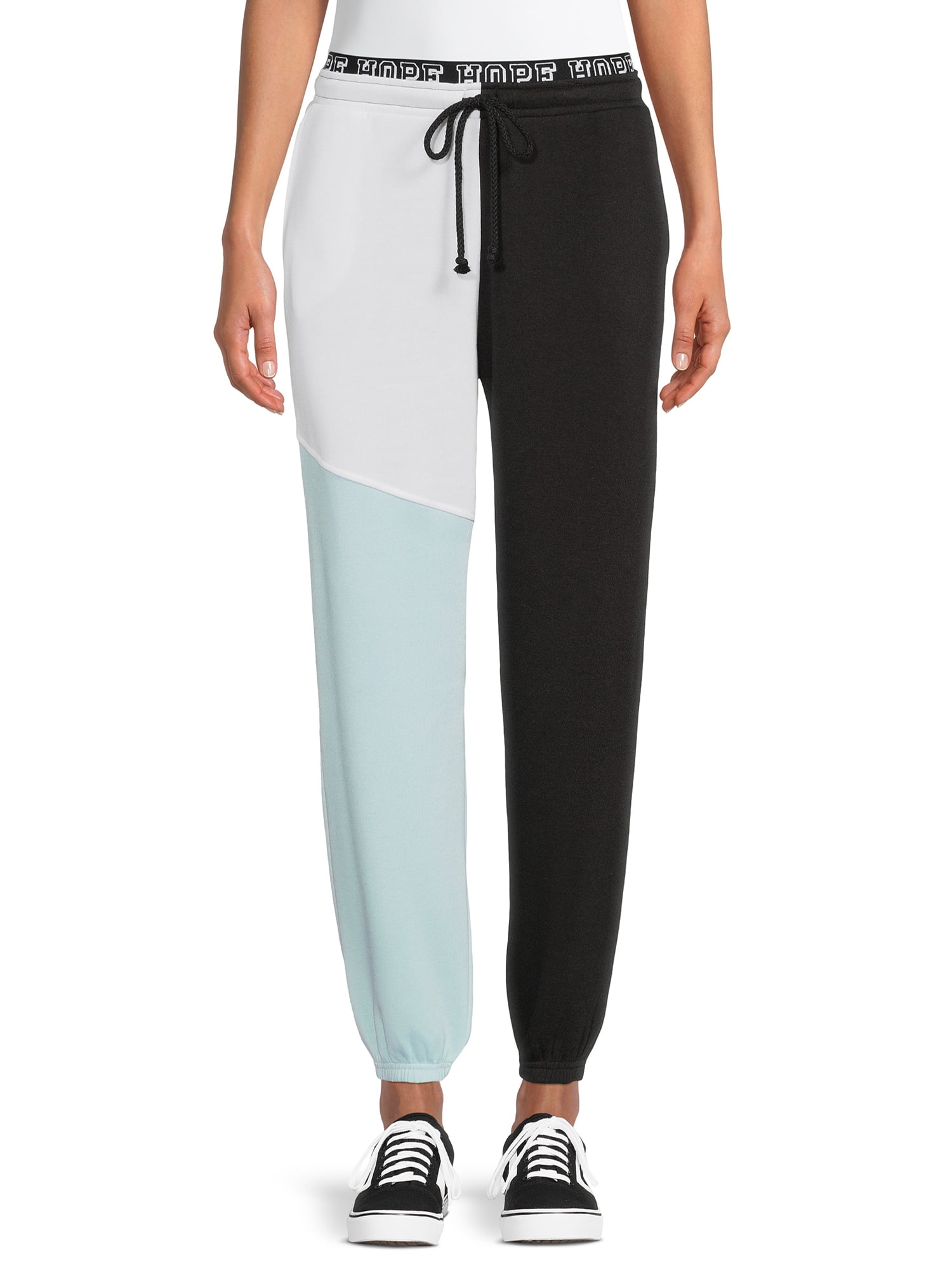 No Boundaries Juniors’ Colorblocked Jogger Pants - Walmart.com