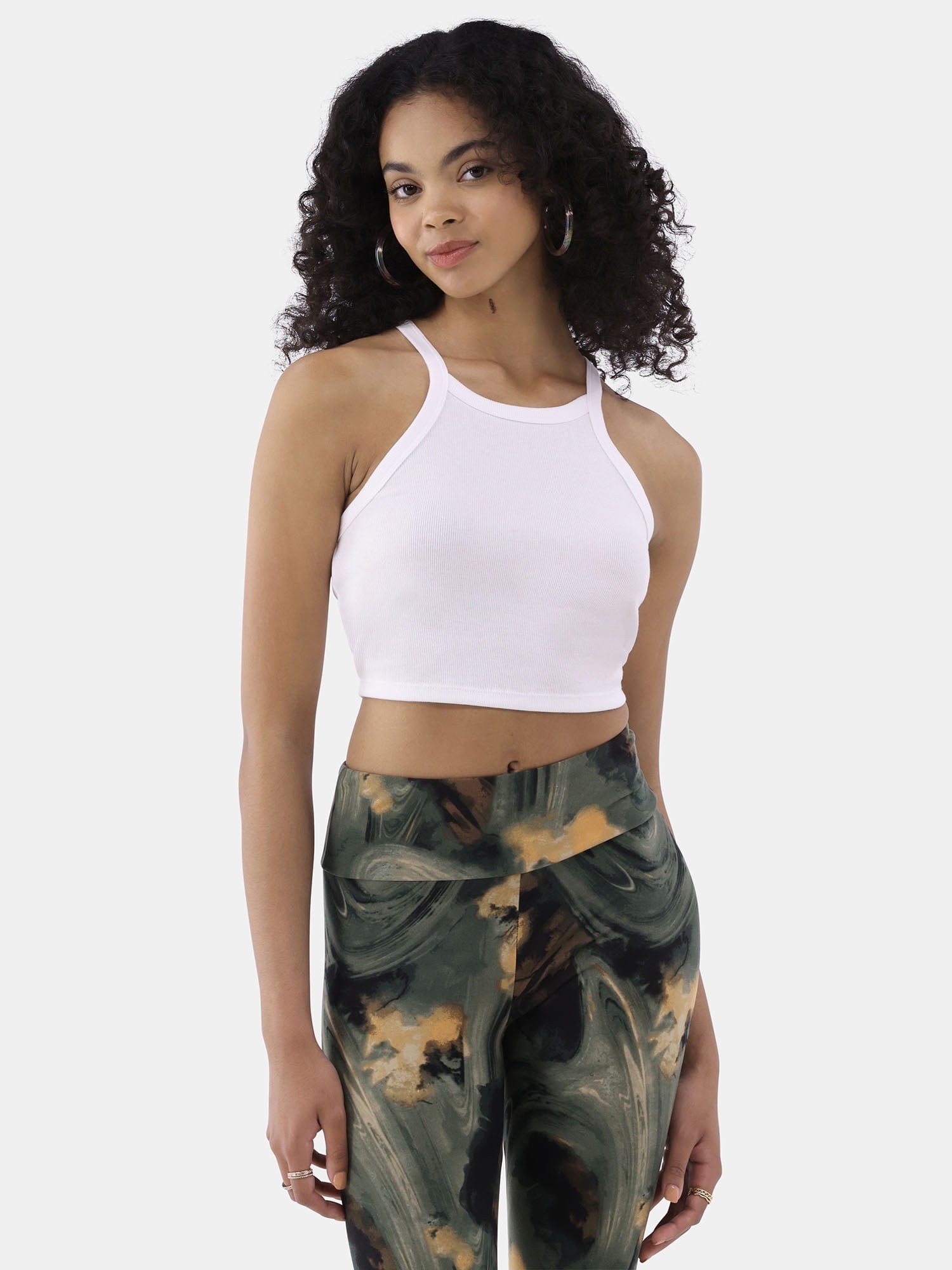 No Boundaries Crop Tank Top, Women’s and Women’s Plus - Walmart.com