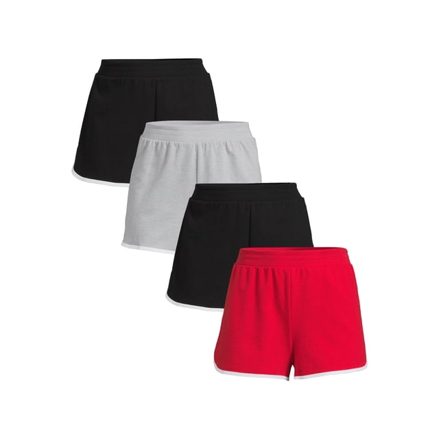 No Boundaries Juniors French Terry Cloth Shorts, 4-Pack, Sizes XS-XXL ...